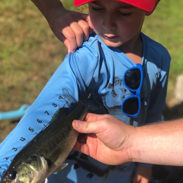 Cotton Kids Fishing Shirt With Ruler to Measure Fish- Youth Sizes - Etsy