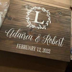 Wedding Welcome Sign Wedding Entrance Sign Laurel Wreath - Etsy