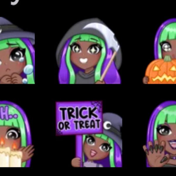 Chibi Girl Twitch Emotes, Bundle 20 Pcs for Discord, Kick and Any ...