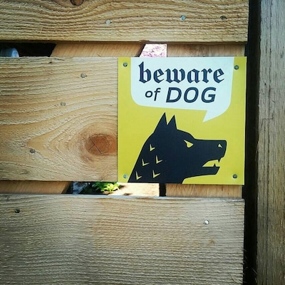 Beware of Guard Dog Window Decal Sign - Etsy
