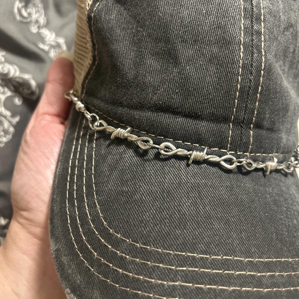 Turquoise Hat Chain- Hat Chains- Trucker Hat Chains- Checkered ...