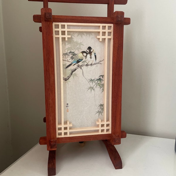 Japanese Wooden Lamp, Andon Style - Etsy