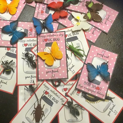 Bug Kids Valentine's Day Card for School, Girls or Boy Valentines for ...