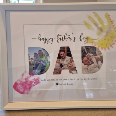 Father's Day Print, Custom Photo Print, Dad Collage Wall Art, Daddy ...