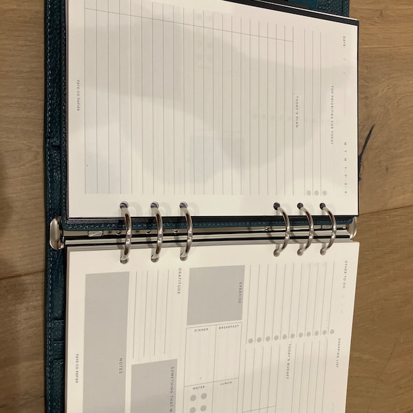 Printed Undated Daily Planner Inserts A5 |minimal Stationery| Daily ...