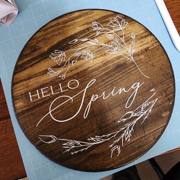 Hello Spring Svg - Spring Svg, Floral Frame Svg, Botanical Svg ...