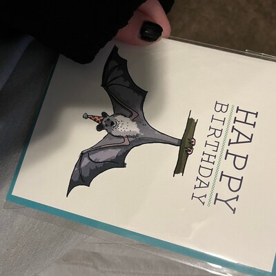 Bat Happy Birthday Card - Etsy