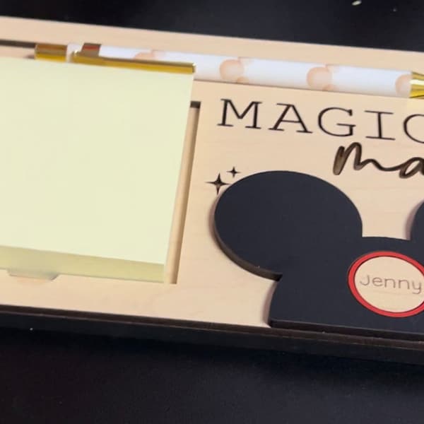 Magic Maker Disney Inspired Sticky Note & Pen Holder // Disney Teacher ...