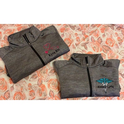 Personalized Ladies Nurse/doctor Embroidered Full Zip Jacket - Etsy