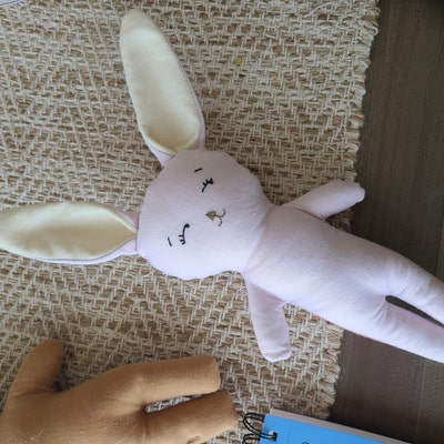 Bunny Doll PDF Sewing Pattern, Animal Rag Doll With Changeable Clothes ...