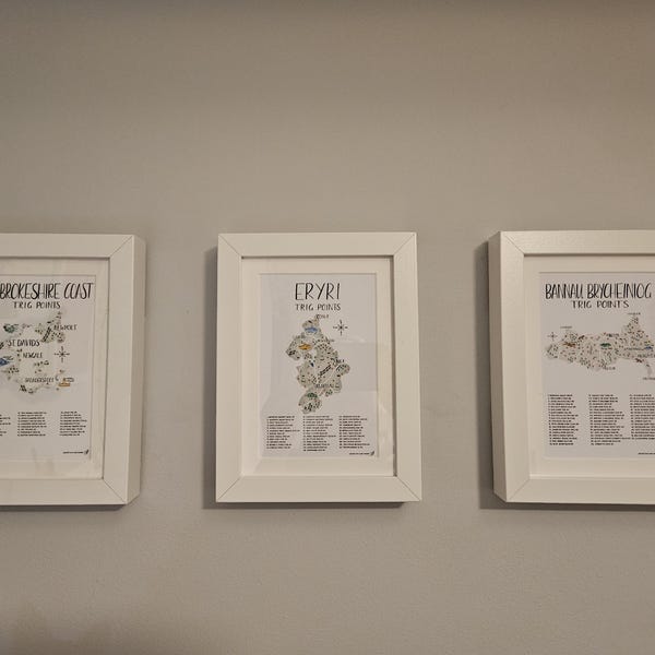 Snowdonia National Park Trig Point Map - Etsy UK