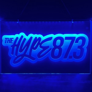 Custom Wall Hanging LED Sign With Engraved Acrylic Panel for Streamers ...