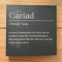 Welsh Gift Slate Coaster - Welsh Dictionary Coasters Gift for Welsh ...