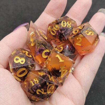 Nocturnal Fortune Dice Set Polyhedral Dice D&D Dice Set Dungeons and ...