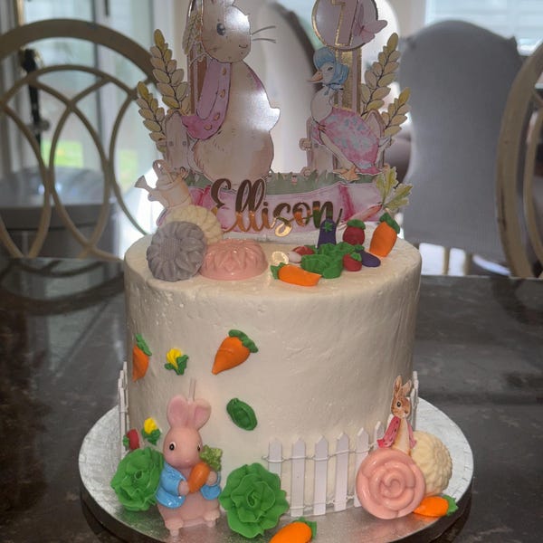 Peter Rabbit Cake Topper, Peter Rabbit Birthday Party, Flopsy Bunny ...
