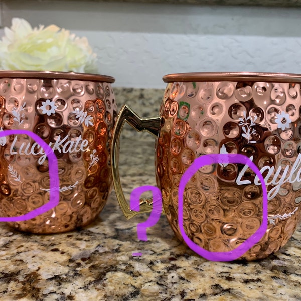 Personalized Moscow Mule Mug | Custom Hammered Copper Mug | Customized ...