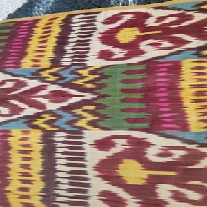 Colorful Silk Ikat Fabric by Meter Natural Upholstery Material for ...