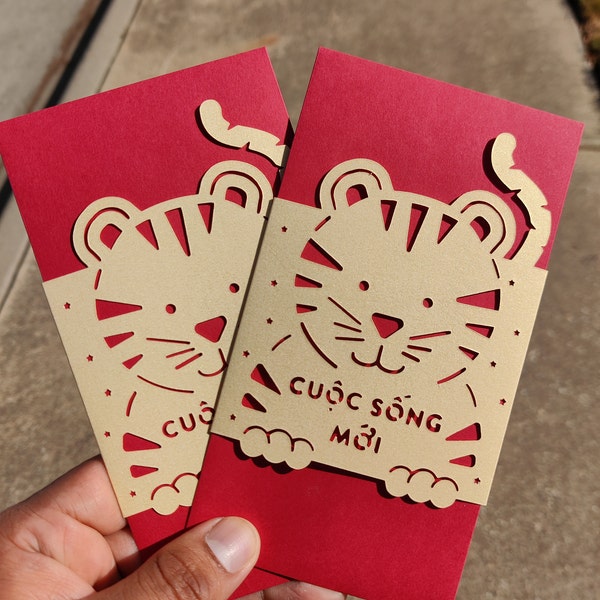 2022 Personalized Red Envelopes, Year of the TIGER, Lunar New Year Gift ...