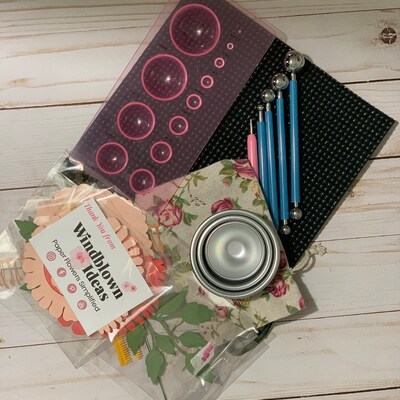 Deluxe Paper Flower Tool Kit With 3 Paper Flower Kits Peony, Rose ...