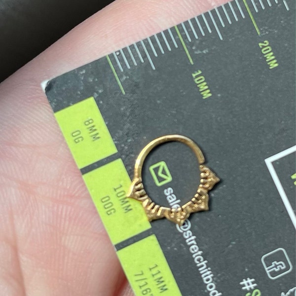 Minimalist Septum Ring, 6mm Snug Fit Septum Hoop, Gold Septum Hoop ...