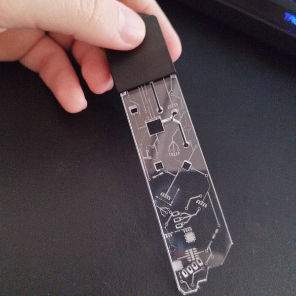 Futuristic Cyber LED Keychain | Different Designs - Circuit Board ...