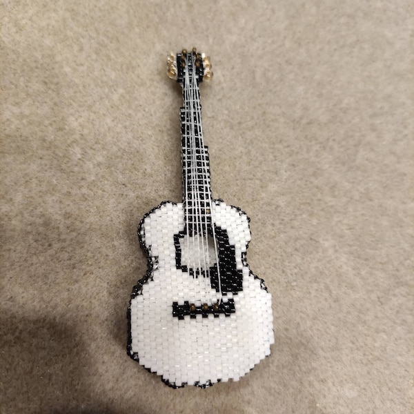 Beaded Miniature Acoustic Guitar Tutorial/pattern/instructions/pdf ...