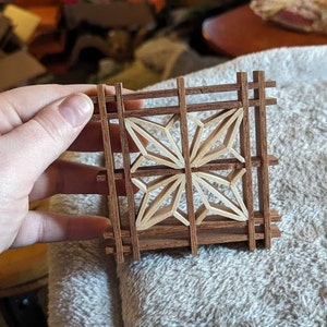Kumiko Kit. No Need to Cut and Ready for Assembling. Pattern Kakuasa ...