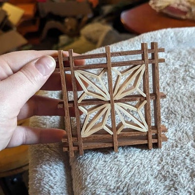 Kumiko Kit. No Need to Cut and Ready for Assembling. Pattern Kakuasa ...