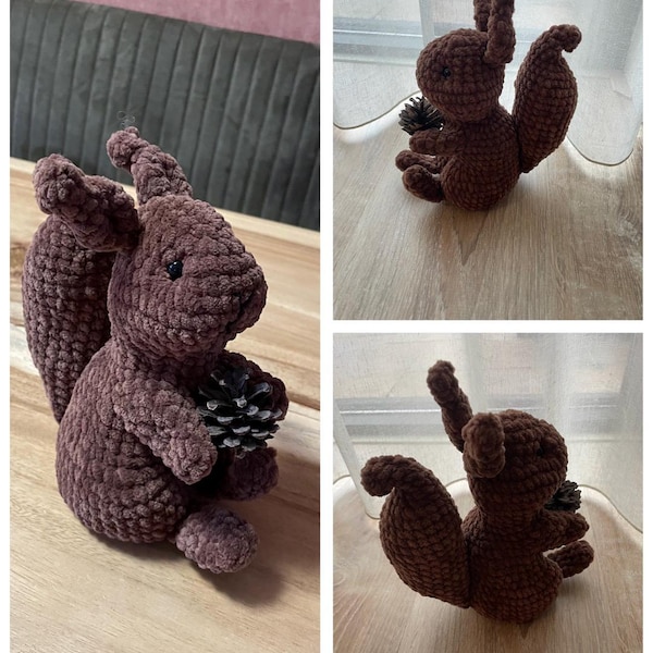 Crochet Pattern Squirrel / Crochet PATTERN Plush Toy / Amigurumi Stuff ...
