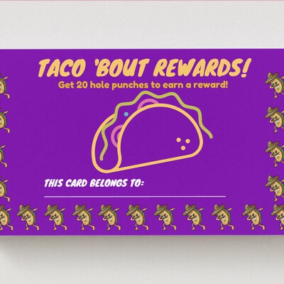 Boho Smiley Face Reward Punch Card - Etsy