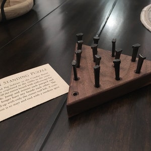 Cross Peg Solitaire Handmade Wooden Brain Teaser Cracker Barrel Game ...