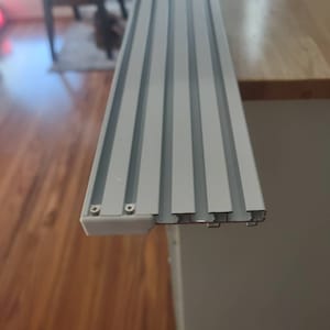 2-tracks Wall Rail Any Custom Size, Sliding Rails for Vertical Blinds ...