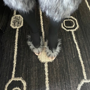Creature Feet Unisex Faux Fur Feathered Custom Cloven Hooves | Etsy