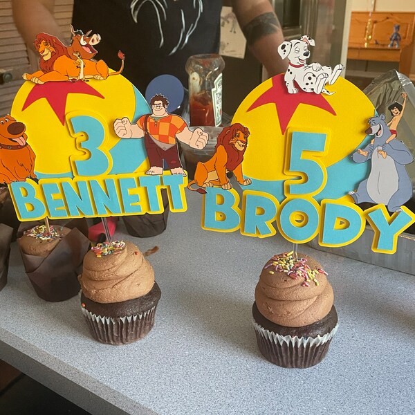Pixar Cake Topper/pixar Party/pixar Theme/pixar Inpsired/pixar Birthday ...