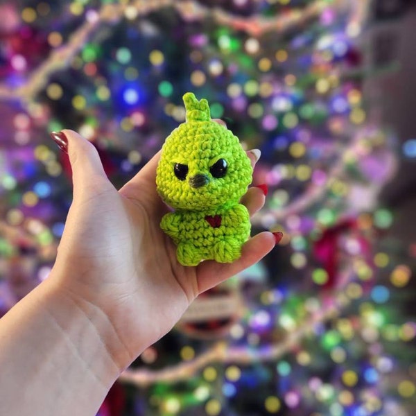 CROCHET PATTERN - Meanie Greenie | No Sew | Amigurumi | Crochet Plushie ...