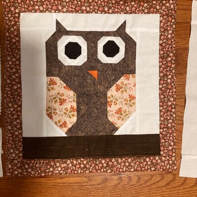 Classic Cute Owl Quilt Block Pattern Bird Animal PDF includes ...