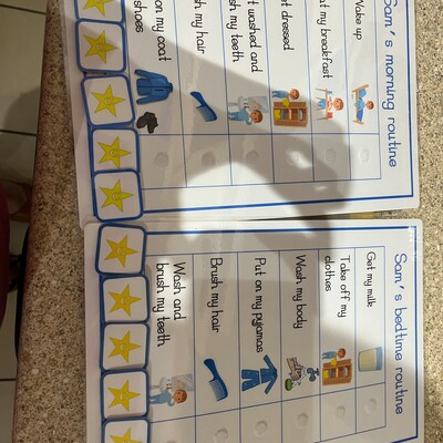Personalised Morning Routine Chart, Bedtime Routine, Daily Routine, SEN ...