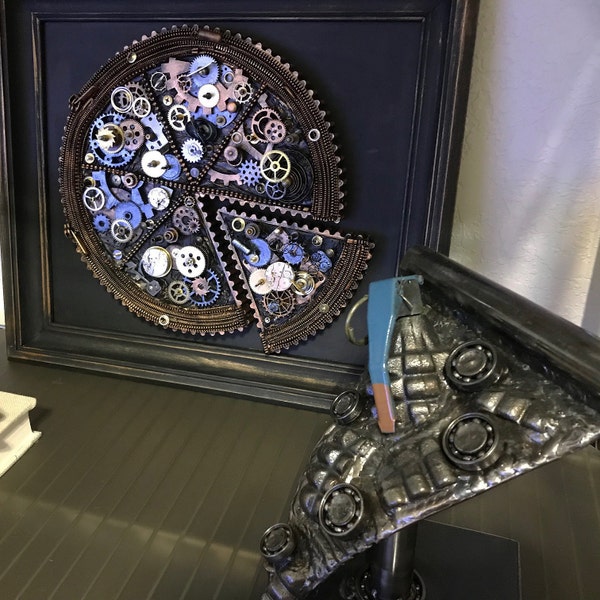 Steampunk Picture Frame With Gears, Poster Metal Photo Frame, 4x6 ...