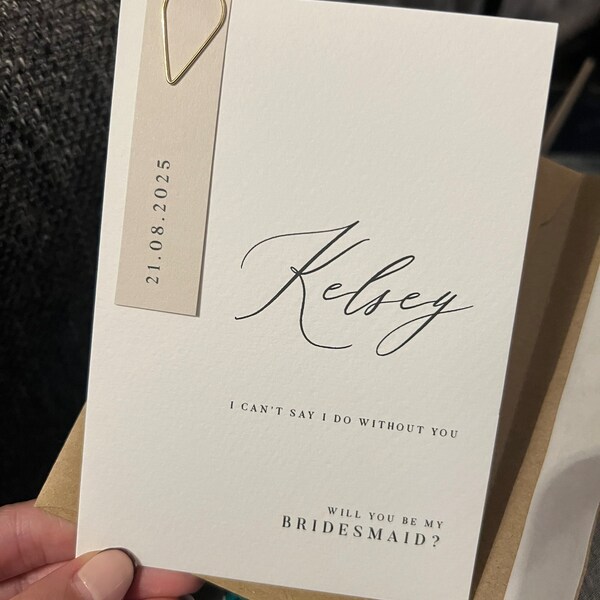 Page Boy Proposal Card, Will You Be My Page Boy, Personalised Page Boy ...