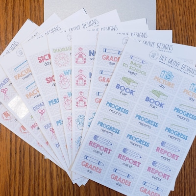 Teacher Planner Sticker Set 2 Perfect for Erin Condren Life - Etsy