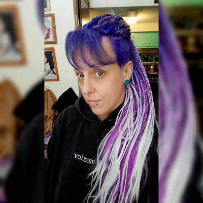 5 DE 70 DE Synthetic Double Ended Dreads Braids fishtail Loose Ends ...