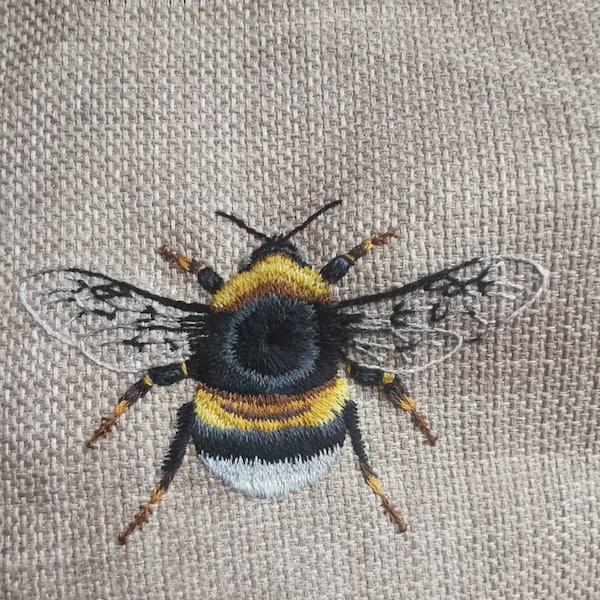 Bee: Hand Embroidery Pattern. Thread Painting Tutorial. PDF Digital ...