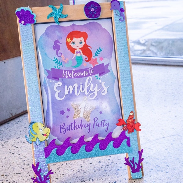 Mermaid Welcome Sign. Little Mermaid Party. Mermaid Birthday Party ...