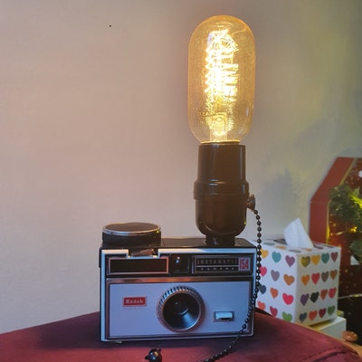 Camera Lamp Upcycled Vintage Cine Camera Tripod Lamp With Retro ...