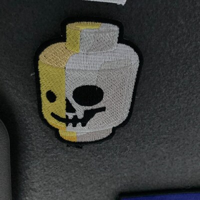Skull Lego Head Embroidered Patch - Etsy