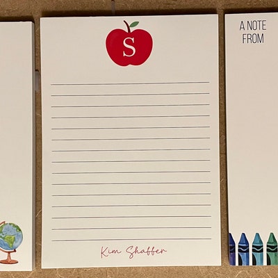 Teacher Personalized Notepad Custom Teacher Notepad Teacher - Etsy