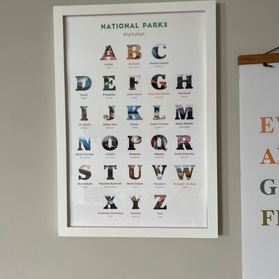 National Park Nursery Decor Alphabet Poster National Park Baby Shower ...