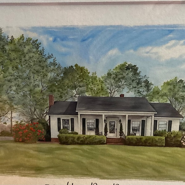 Home Portrait, Gift for New House, First Home Picture, Custom House ...