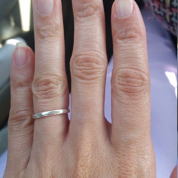 Size 5 Small Sterling Silver Band 2mm Plain Finger Rings for Soldering ...