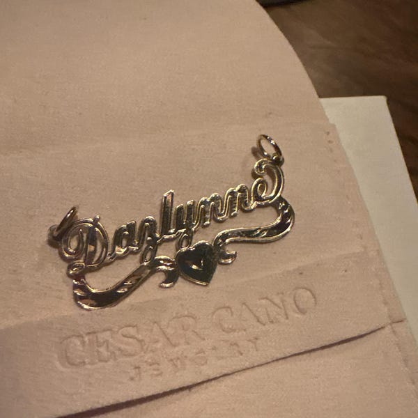 Mini Gold Underlined Heart Nameplate - 10K or 14K Solid Real Gold ...